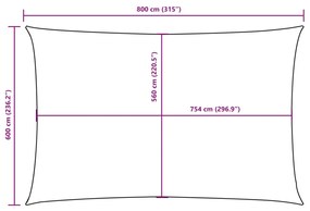 vidaXL Marketos Stínicí plachta oxfordská látka obdélníková 6 x 8 m žlutá