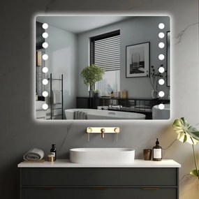 IREDA Koupelnové LED zrcadlo s osvětlením, 70 x 50 cm DF95779