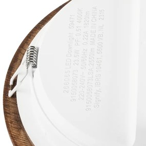 LED Podhledové svítidlo WOODY SPOT LED/23,5W/230V 4000K třešeň pr. 23,5 cm