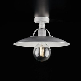 Light for home - Stropní svítidlo BL234-PL1-BA Cantina, 1 X 60 Watt Max, bílá, stříbrná, 1 X 60 W, E27, Bílá, stříbrná
