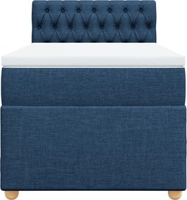 Box spring postel s matrací modrá 80x200 cm textil 3286520