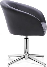 LuxuryForm Židle VENICE na stříbrném kříži - černá