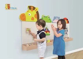 VIGA Dřevěná magnetická písmenka / 40 ks / od 3 let