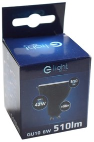 LED žárovka GU10 neutrální 4000k 6w 510 lm