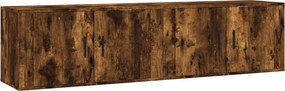 Nástěnné TV skříňky 2 ks kouřový dub 80 x 34,5 x 40 cm 3188355
