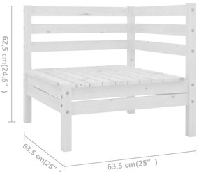 vidaXL Marketos 10dílná zahradní sedací souprava masivní borovice bílá