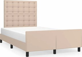 Rám postele bez matrace cappuccino 120x190 cm umělá kůže 3270565