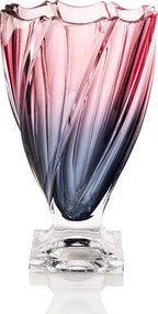 BOHEMIA PONTI SMOKE PINK VÁZA NA NOZE 330MM
