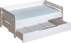 Casarredo - Komfort nábytek Dětská postel BORYS B1, 90x200 | barva: dol moření bílá,Vyberte si motiv potahu polštářů:: auto