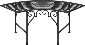 Lavice kolem stromu 113 cm černá ocel 318826
