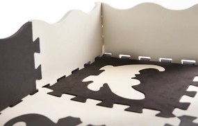 Creative Corner Pěnové puzzle podložka / ohrádka pro děti 25 kusů černá a bílá