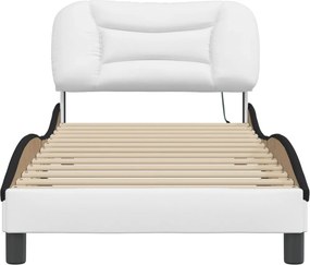Rám postele s LED bez matrace Hvar bílý a černý 90x200 cm 3213912