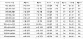 Mexen Lunar, L Duo výklopný sprchový kout 105 x 100 cm, 8mm čiré sklo, zlatý matný profil, 834L-105L-100P-55-00