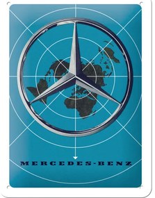 Postershop Plechová cedule: Mercedes-Benz (Map) - 15x20 cm