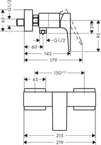Hansgrohe Metropol, páková sprchová baterie, bílá matná, 32560700