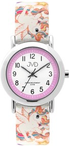 JVD Dětské růžové náramkové hodinky JVD J7179.8 s jednorožcem
