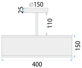 Toolight Toolight, stropní svítidlo 40cm, 3xE27, APP1581-3C, černá, OSW-05670
