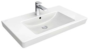 Villeroy & Boch Subway 2.0 - Umyvadlo 80x47 cm, s přepadem, otvor pro baterii, CeramicPlus, alpská bílá 71758GR1