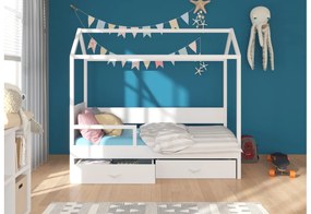 Expedo Dětská postel EMILIE + matrace, 80x180, růžová/bílá