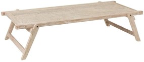 Bílý konferenční stolek ve tvaru  Army lehátka Adelais - 181*86*42 cm