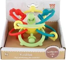 BABYTED Chrastítko Koulíček / Silikon a plast / 13x9 cm / 6m+