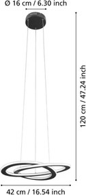 Eglo 99396 - LED Lustr na lanku ROLIMARE LED/35W/230V