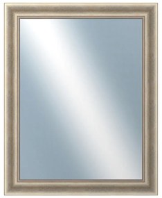 DANTIK - Zarámované zrcadlo - rozměr s rámem cca 80x100 cm z lišty KŘÍDLO velké stříbrné patina (2773)
