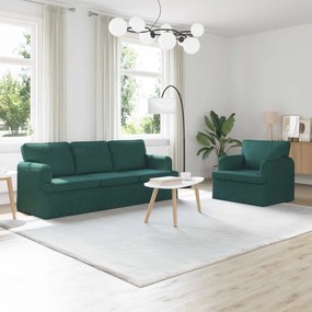 Set pohovek 2 ks Tmavě zelená textil 3407607
