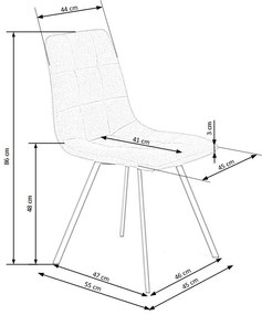 Designová židle Chlorett šedá