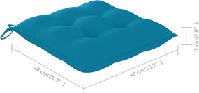 vidaXL Marketos Stohovatelné zahradní židle s poduškami 4 ks masivní teak