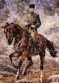 Puzzle ghazi mustafa kemal na svém koni 1000 dílků