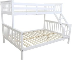 Patrová rozložitelná postel 90/140x200, bílá, BAGIRA Kondela 0000207781