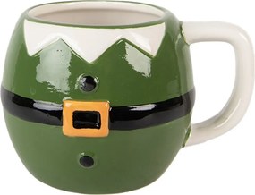 Zelený keramický hrnek Santa Claus - 14*11*9 cm / 450 ml