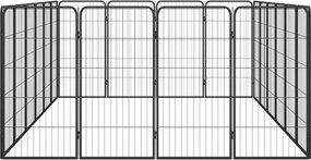 20panelová ohrádka pro psy černá 50 x 100 cm práškovaná ocel 3115961