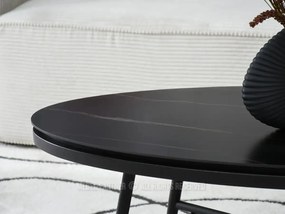 MPT Konferenční stolek Tavolo ze slinutého kamene - černý