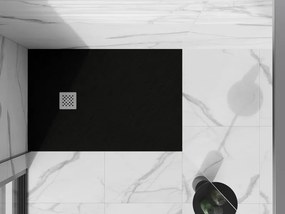 Mexen Stone+ obdélníkový kompozitní sprchový kout 90 x 70 cm, černý - 44707090