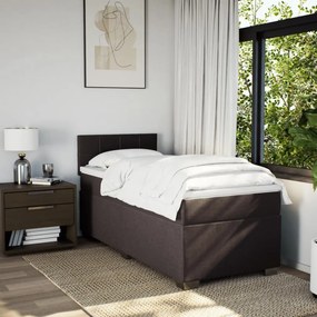 Box spring postel s matrací tmavě hnědá 90x190 cm textil 3285746