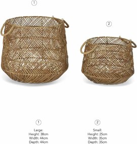 Set 2 ks košíků Hinton Woven Basket Garden Trading