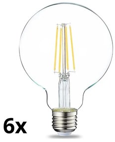 Výrobce po 1 ks | SADA 6x LED Stmívatelná žárovka VINTAGE G93 E27/8W/230V 2700K | P5375
