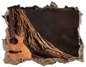 Wallmuralia Fotoobraz díra na stěnu Akustická kytara 95x64 cm