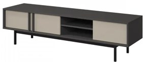 TV stolek/skřínka Wektus 3D WK09, Barva: antracit / světle béžová