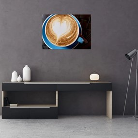 Skleněný obraz - Latte Art (70x50 cm)
