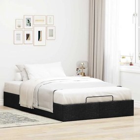 Osmanský rám postele bez matrací černá 120x190 cm textil 3310863