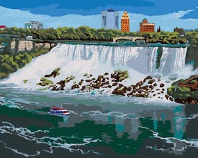zuty zuty - malování podle čísel - americké niagarské vodopády (robert johnson), 80x100 cm, plátno