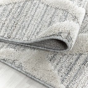 Ayyildiz, Kusový koberec Pisa 4703 Grey kruh, 200x200 (průměr) kruh, šedá, ložnice