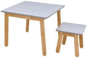 Šedá dětská stolička WOODY GREY