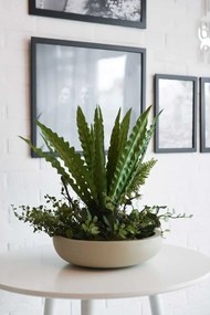 Mísa na květiny PLANA, sklolaminát, průměr 34 cm, krémová, outlet