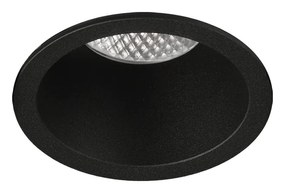 ACB Iluminacion Zapuštěné LED svítidlo KIDAL, ⌀ 8 cm, 7W, CRI90 Barva: Černá, Teplota světla: 2700K - extra teplá bílá, Stmívání: DALI/PUSH