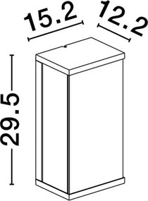 NV 9492710 Venkovní nástěnné svítidlo REGINA antracitový hliník a čiré sklo E27 1x12W 220-240V bez žárovky IP65 - NOVA LUCE