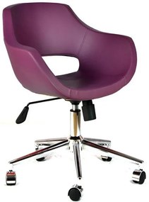 Fialová kancelářská židle s kovovými kovovou nohou 2021A0124 Bürocci Viva